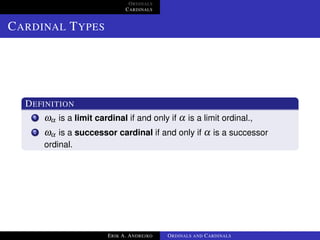 Ordinal Cardinals | PPT