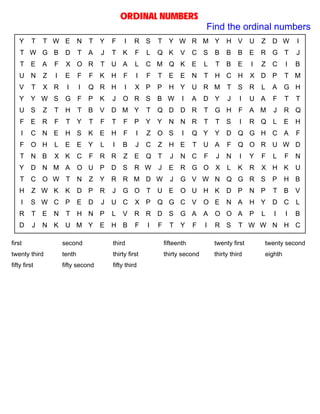 Ordinal numbers | PDF