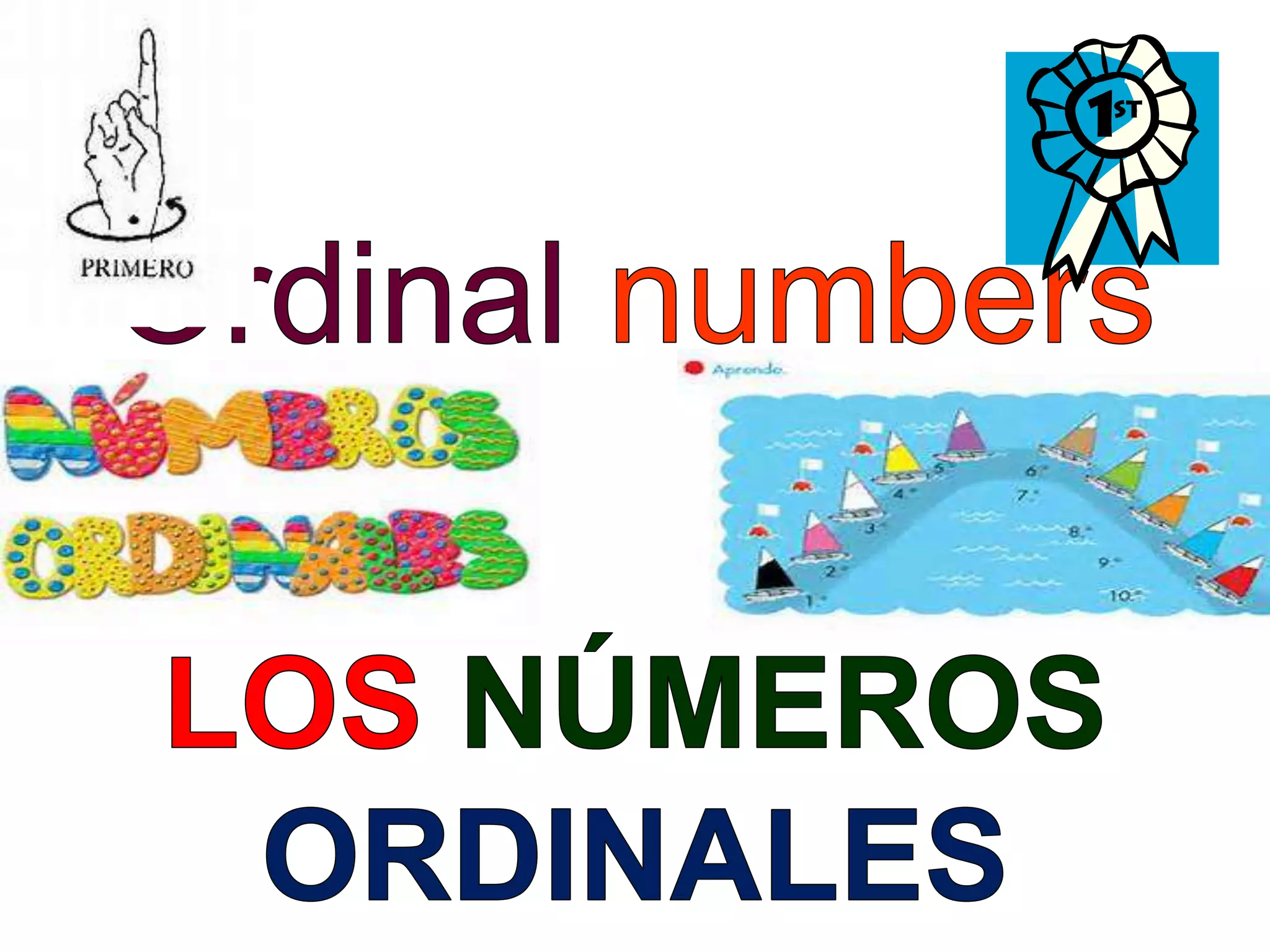 Ordinal numbers in English and Spanish | PPT