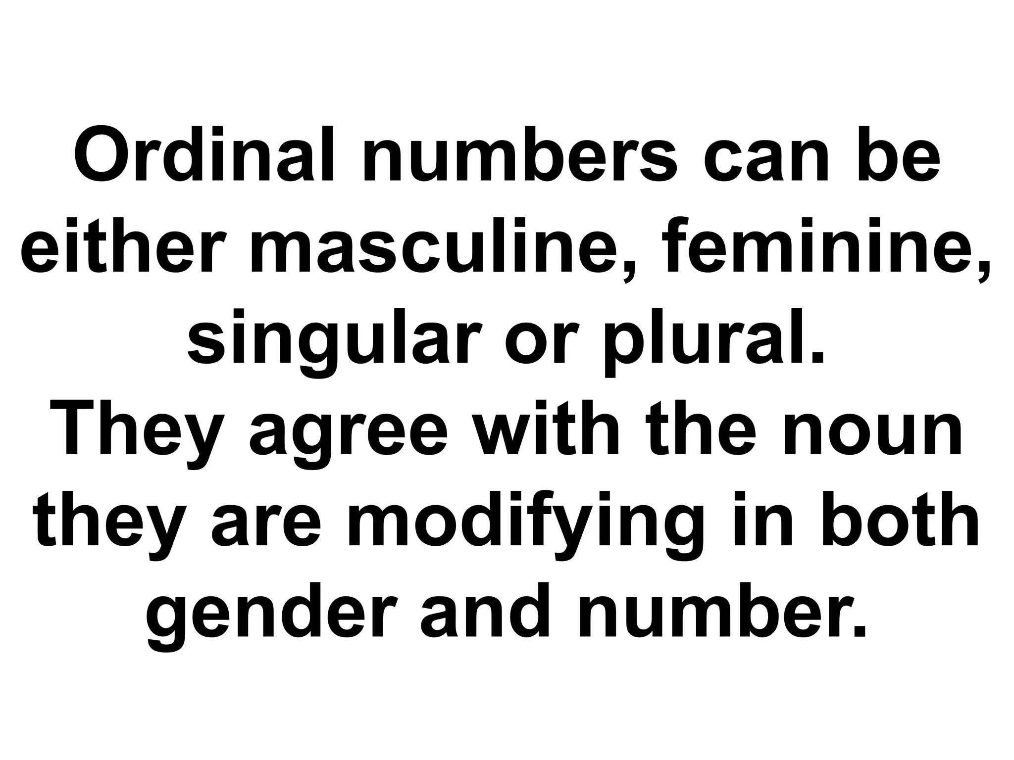 Ordinal numbers in English and Spanish | PPTX