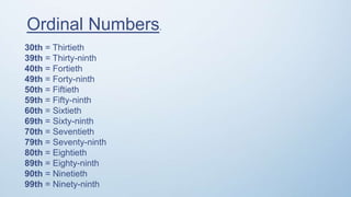 Ordinal numbers | PPT
