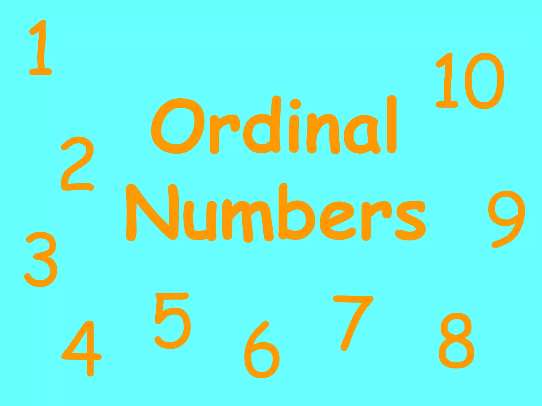Ordinal numbers | PPT