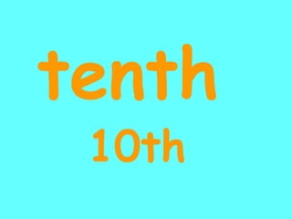 Ordinal numbers | PPT