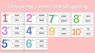 MATH- ORDINAL NUMBERS BEST FOR GRADE 1 STUDENTS | PDF