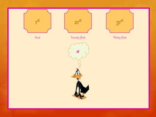Ordinal numbers 1 - 31st - with animated voiceover | PPTX | Anniversary ...