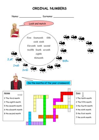 Ordinal Numbers 1 100 Worksheet