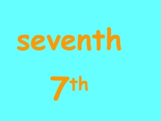 Ordinal numbers 6 to sem 16 | PPT