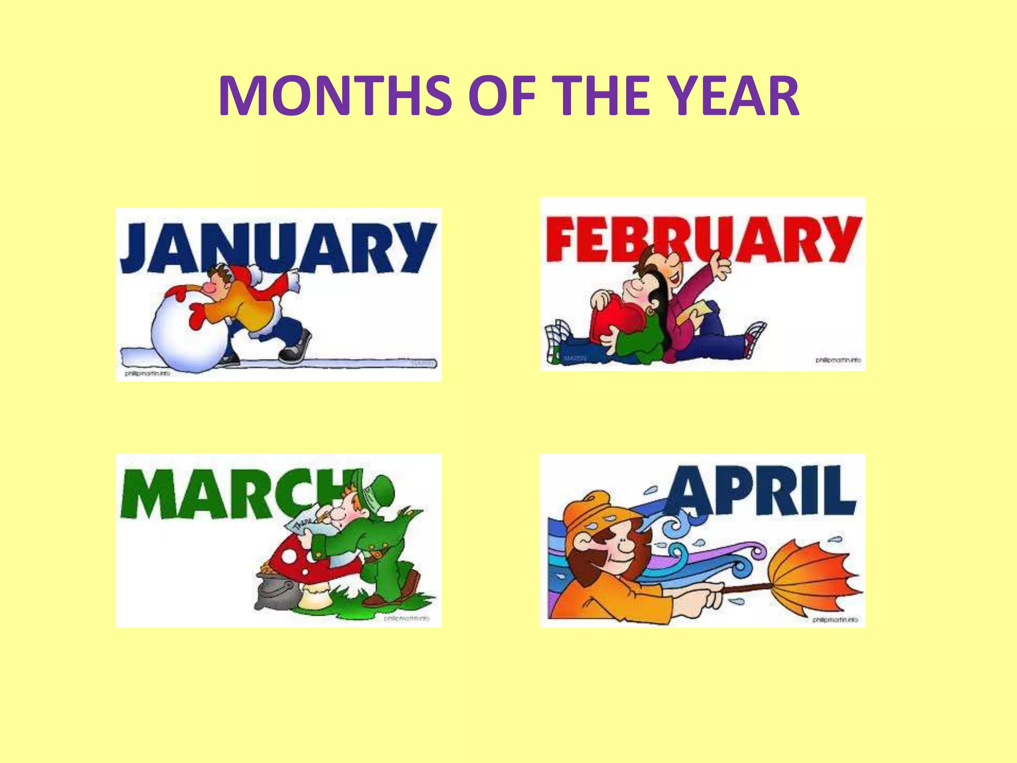 Ordinal numbers and months of the year | PPT