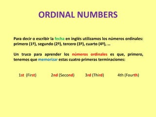 Ordinal numbers and months of the year | PPTX | National & Civic ...