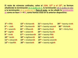 Ordinal numbers and months of the year | PPTX