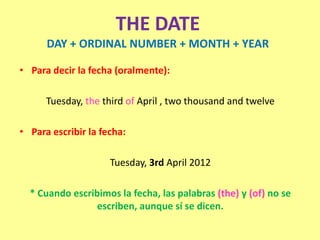 Ordinal numbers and months of the year | PPTX