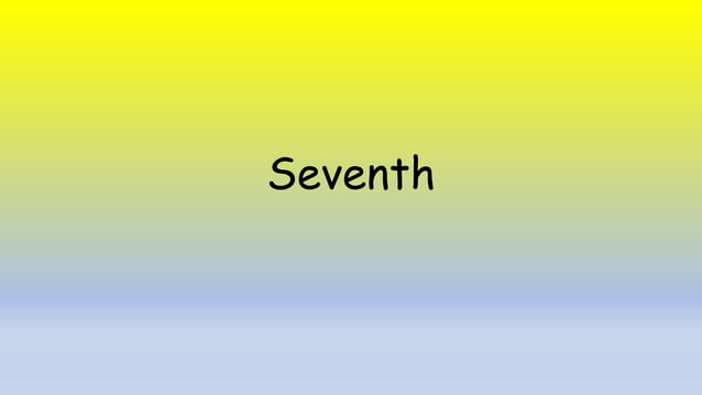 Ordinal Numbers Presentation | PPTX