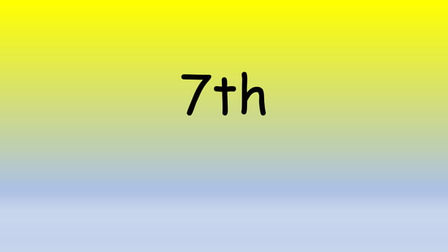 Ordinal Numbers Presentation | PPTX