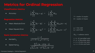 Ordinal Regression and Machine Learning: Applications, Methods, Metrics ...