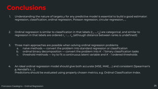 Ordinal Regression and Machine Learning: Applications, Methods, Metrics | PPT