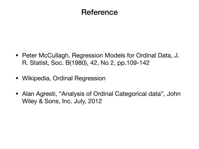 Logistic Ordinal Regression Ppt 