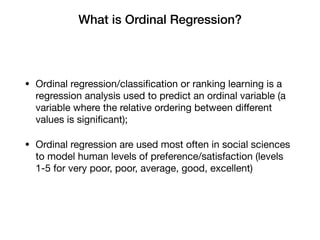 Logistic Ordinal Regression | PDF