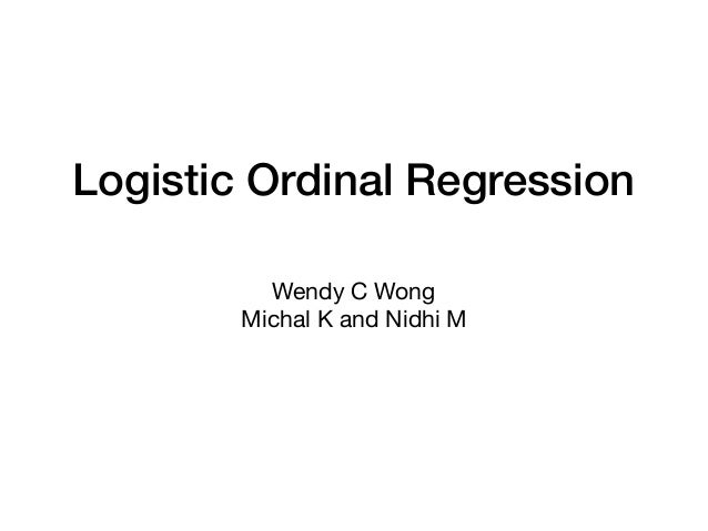 Logistic Ordinal Regression