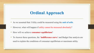 Ordinal utility indifference curve properties and MRS | PPT