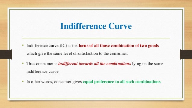 Ordinal utility indifference curve properties and MRS
