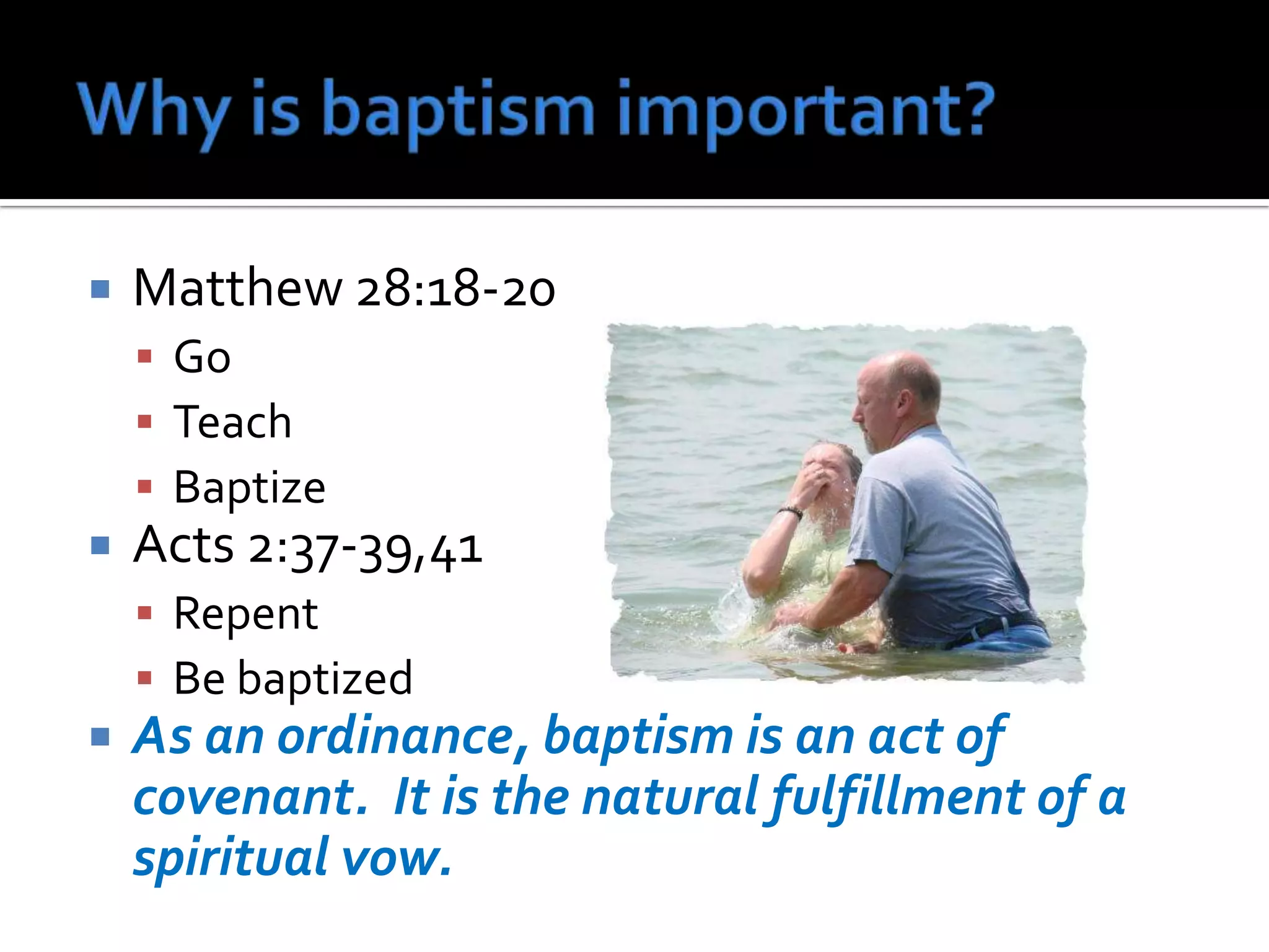 The Ordinance of Baptism | PPTX