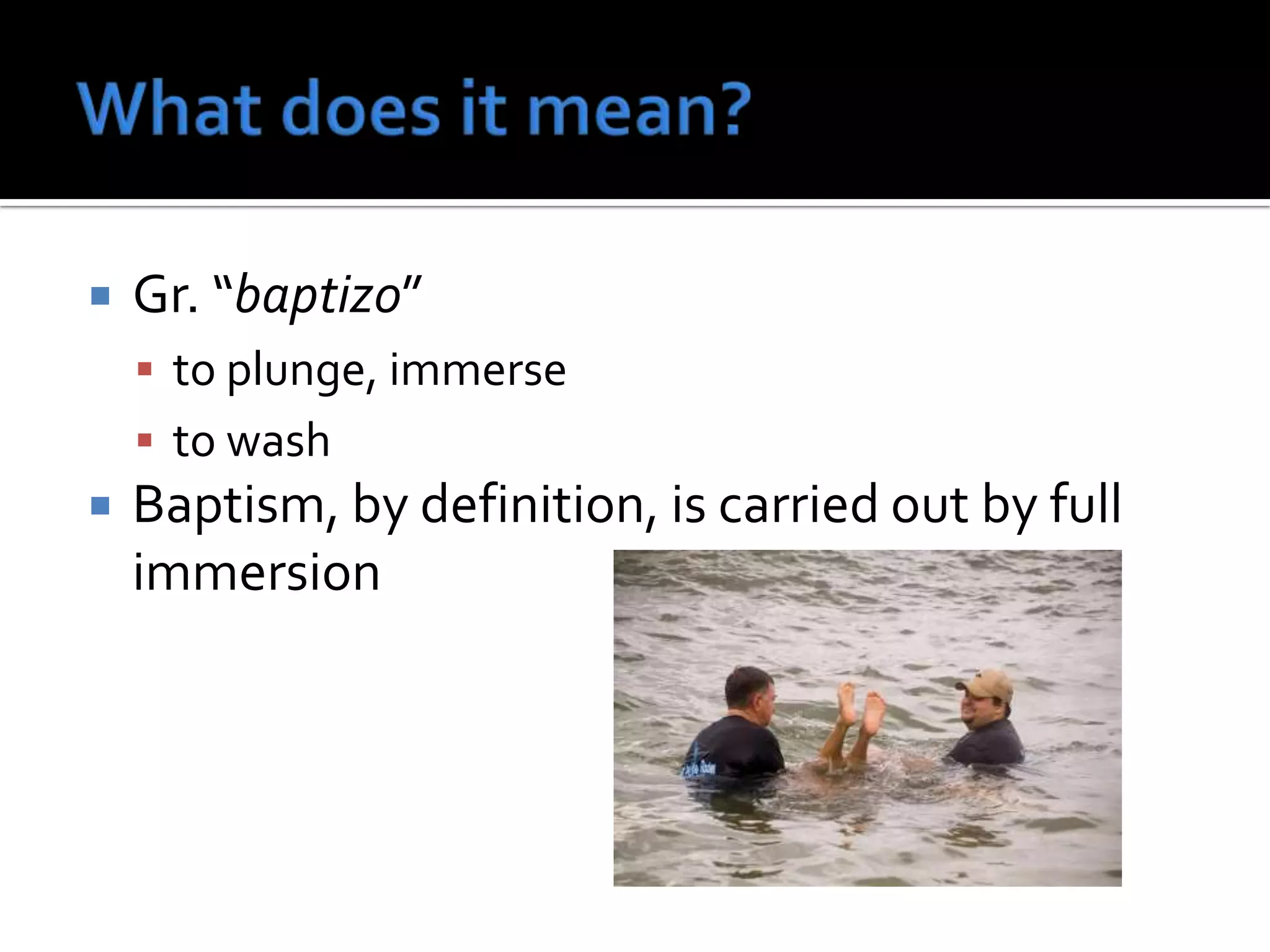 The Ordinance of Baptism | PPTX