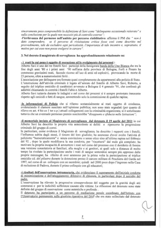 L'ordinanza con le motivazioni che hanno portato al permesso premio per ...