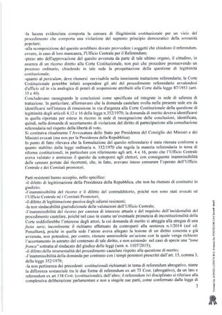 Ordinanza di rigetto con omissis 10.11.16