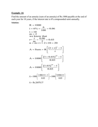 Ordinary annuity and annuity due | PDF