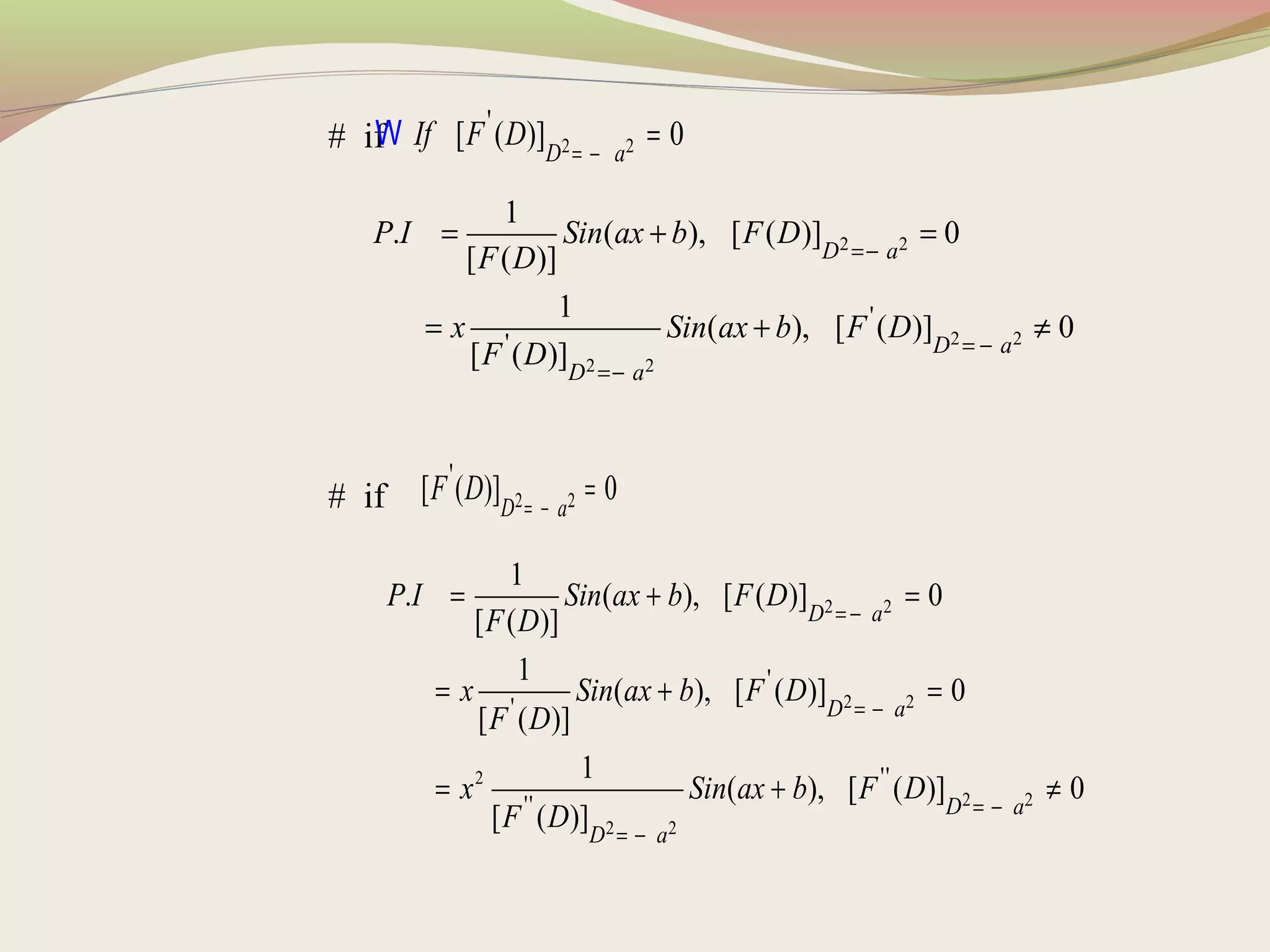 Linear differential equation with constant coefficient | PPT