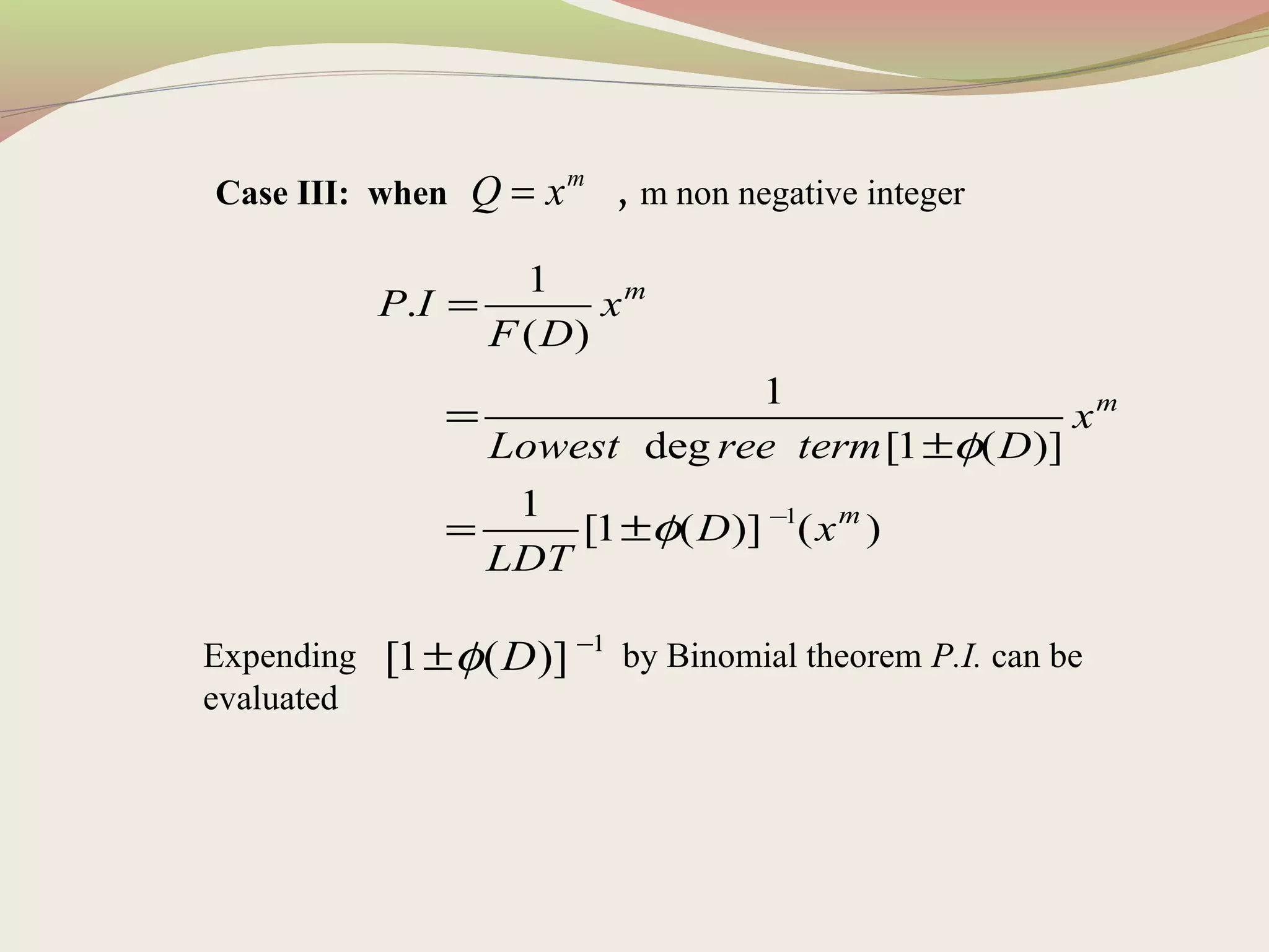Linear differential equation with constant coefficient | PPT