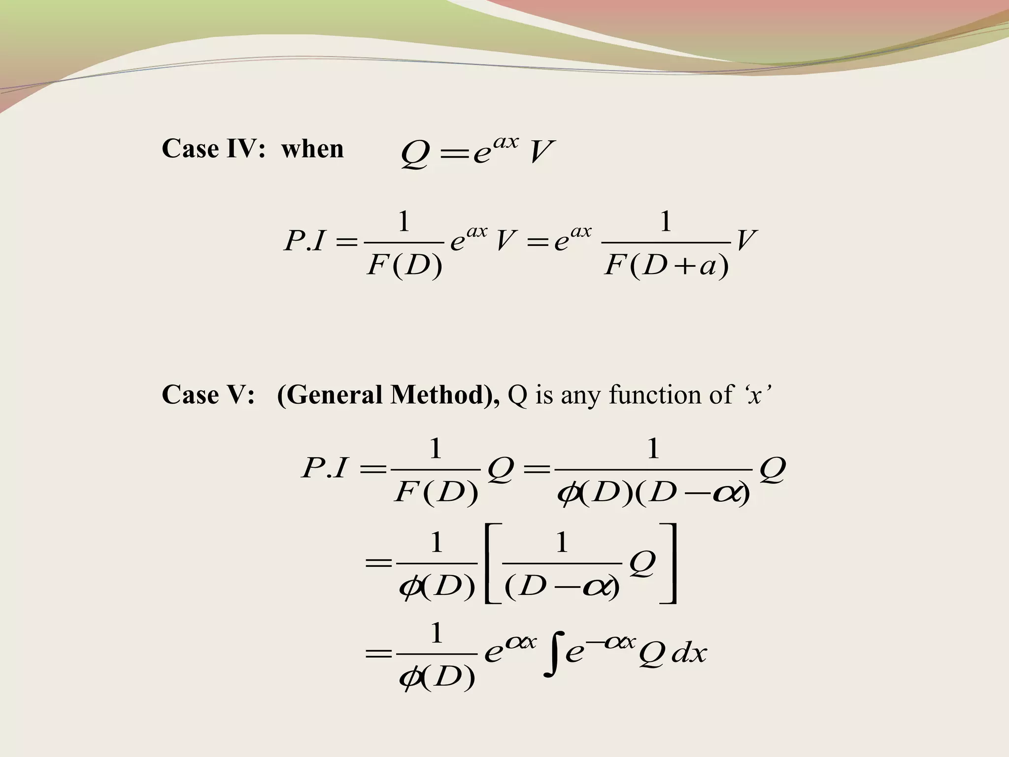 Linear differential equation with constant coefficient | PPT