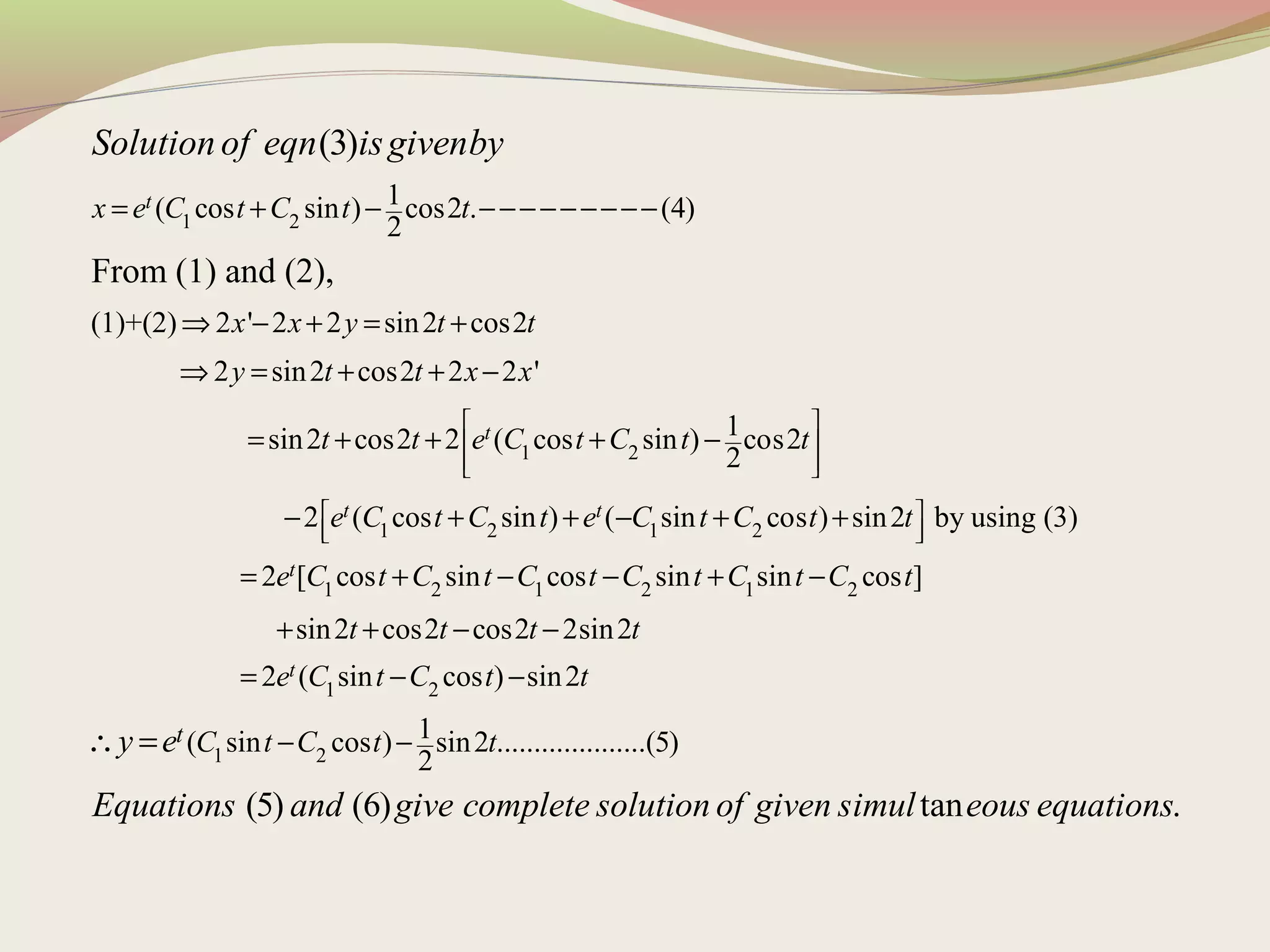 Linear differential equation with constant coefficient | PPT