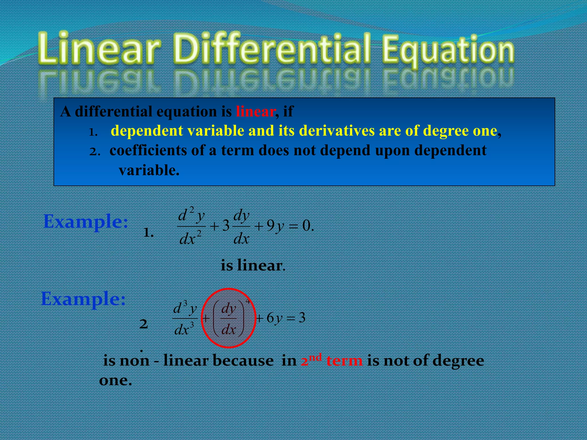 Ordinary differential equation | PPTX