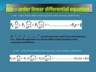 Ordinary differential equation | PPTX
