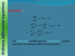Ordinary differential equation | PPTX
