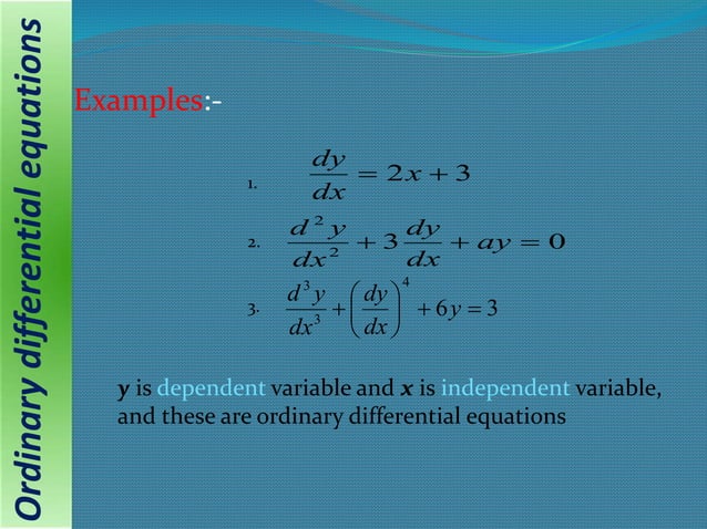 Ordinary differential equation | PPTX