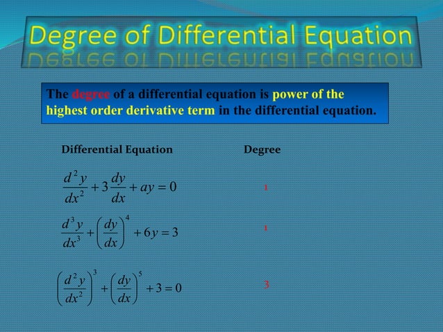 Ordinary differential equation | PPTX