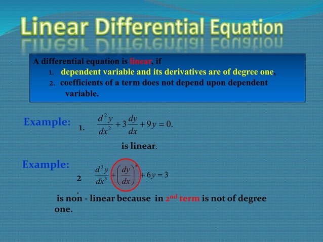 Ordinary differential equation | PPTX