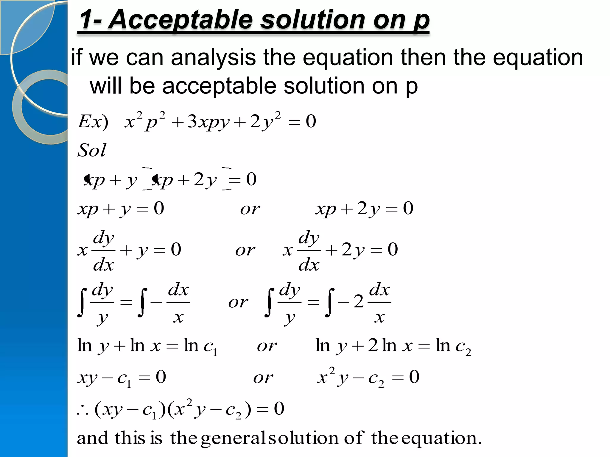 Ordinary differential equations | PPTX