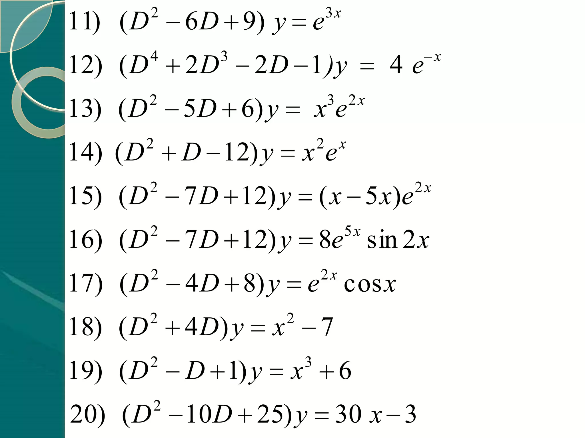 Ordinary differential equations | PPTX | Physics | Science