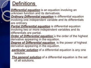 Ordinary differential equations | PPTX