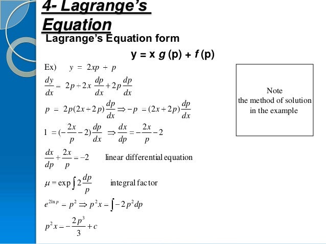 Ordinary differential equations