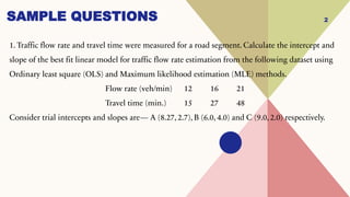 Ordinary least square (OLS) and MLE in Transportation Engineering.pdf
