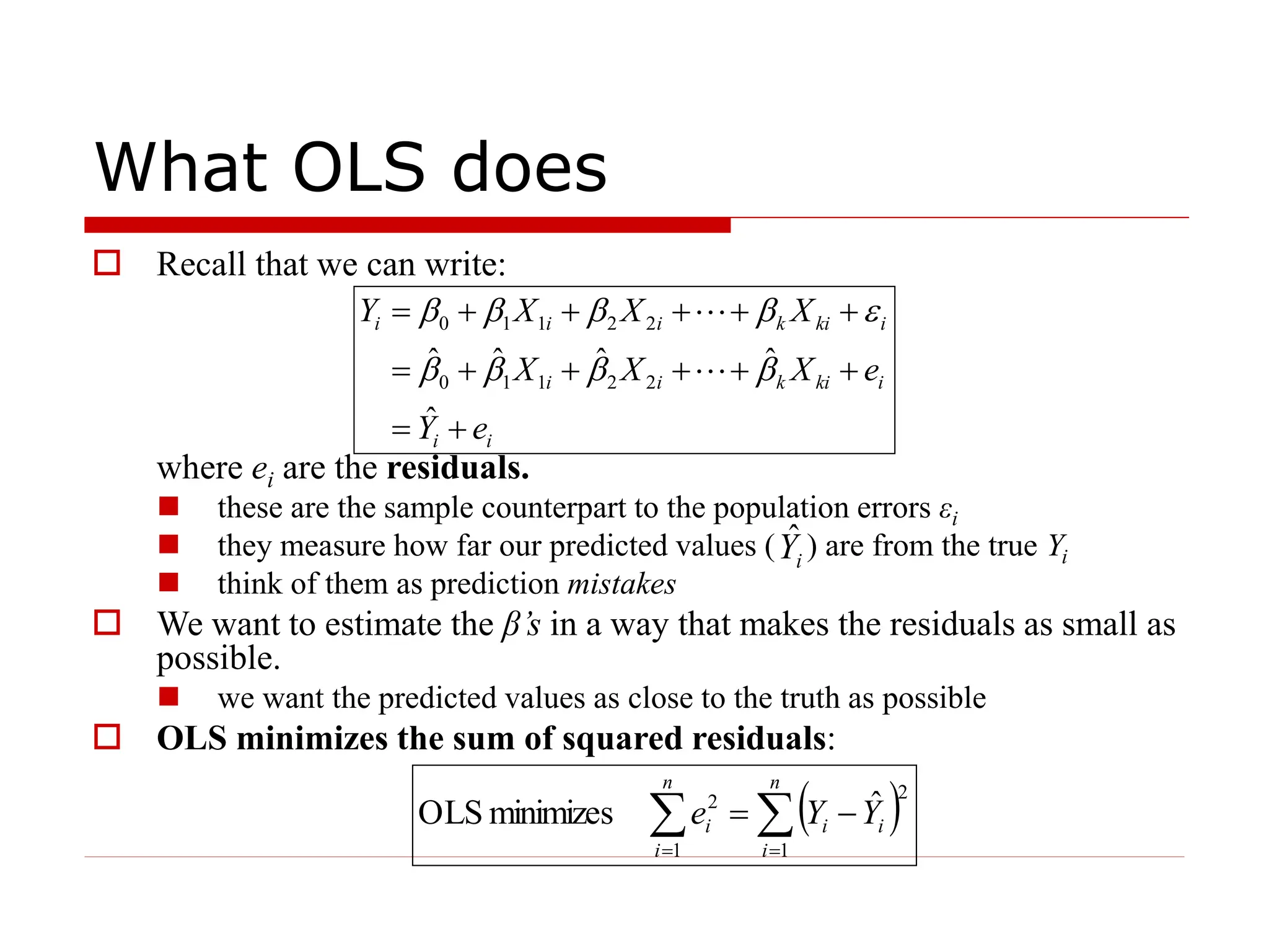 Ordinary Least Squares Ordinary Least Squares | PPT