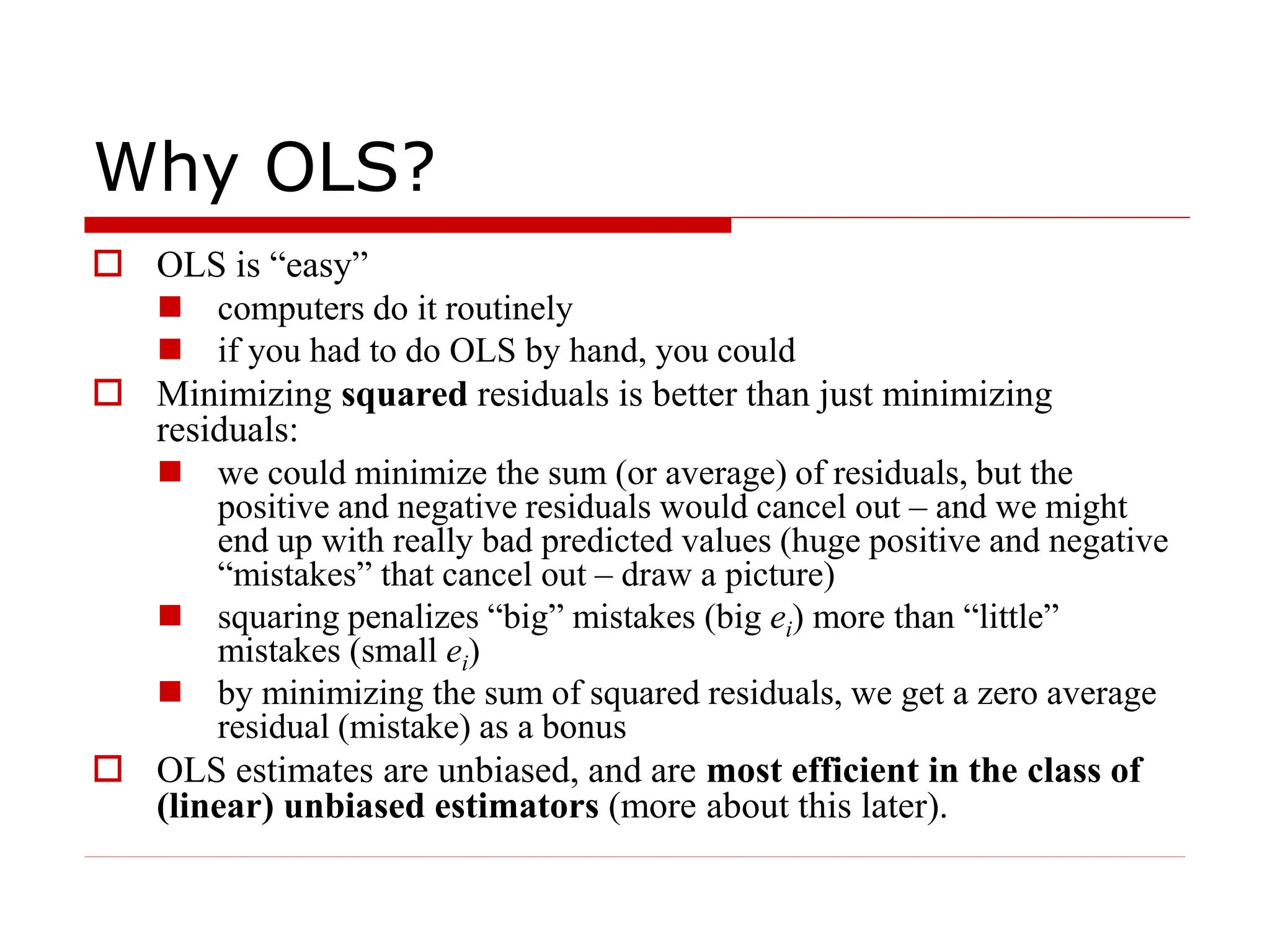 Ordinary Least Squares Ordinary Least Squares | PPT