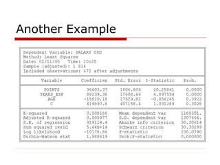 Ordinary Least Squares Ordinary Least Squares | PPT