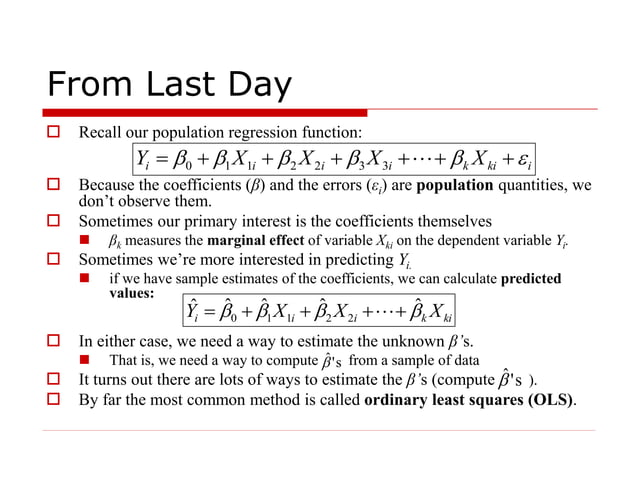 Ordinary Least Squares Ordinary Least Squares | PPT | Technology ...