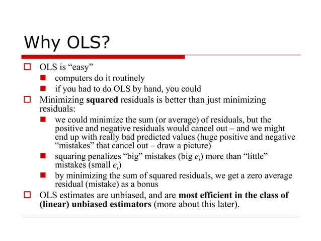 Ordinary Least Squares Ordinary Least Squares | PPT | Technology ...