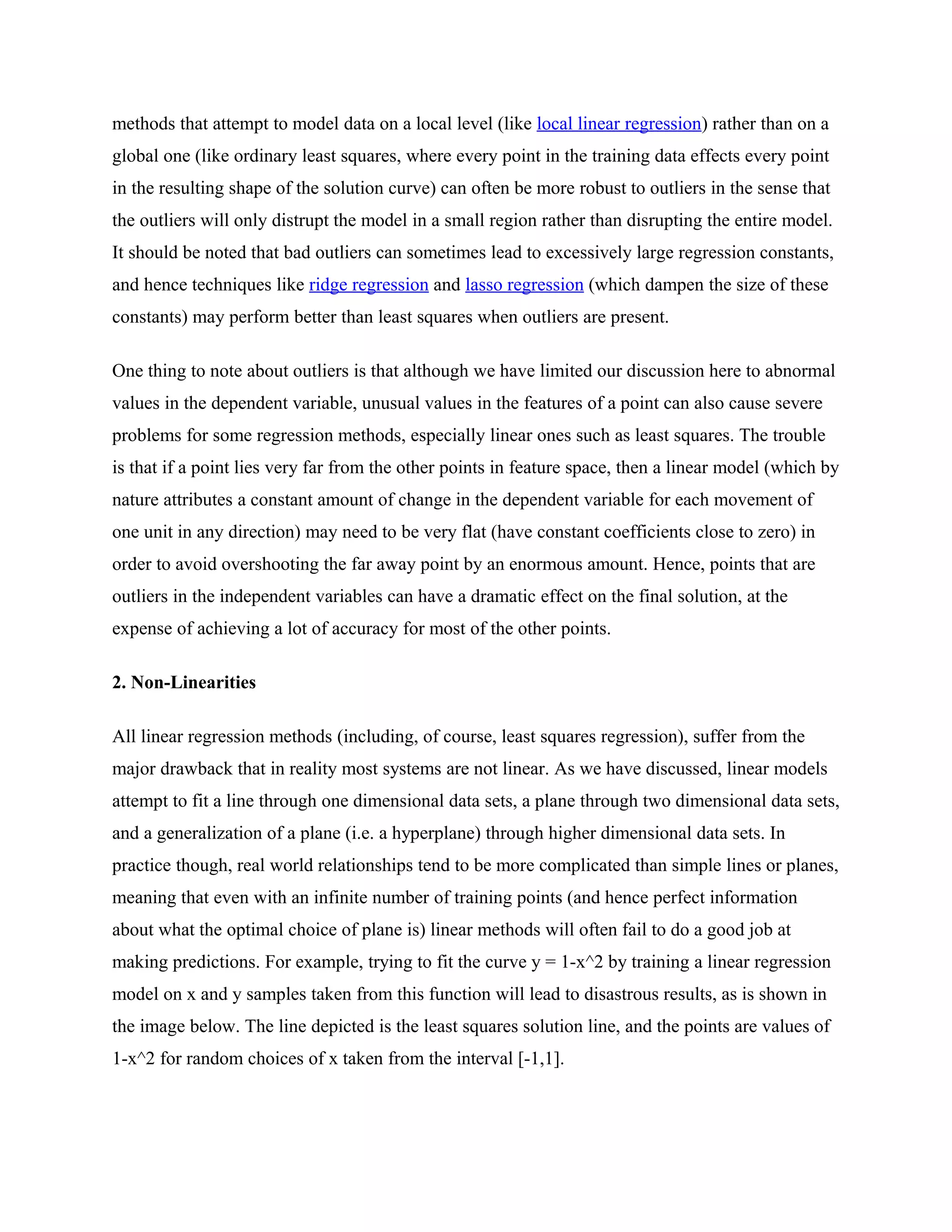 Ordinary least squares linear regression | DOC